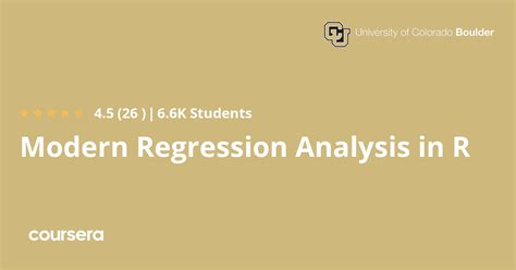 Modern Regression Analysis In R Coursera