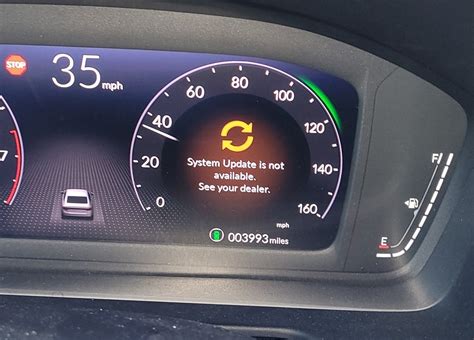 Error System Update Is Not Available See Your Dealer Honda Accord