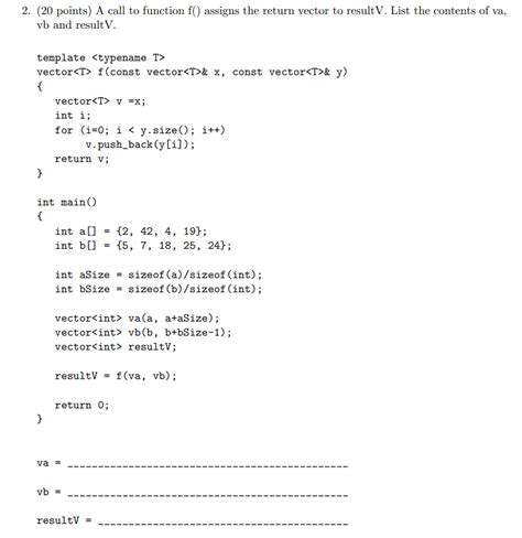 Solved 20 ﻿points ﻿a Call To Function F ﻿assigns The