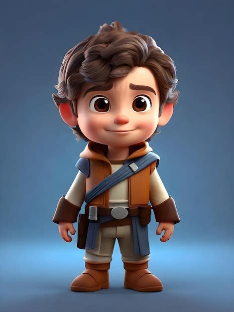 Premium Photo 3d Illustration Of A Cute Cartoon Boy In Star Wars Costume