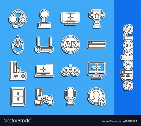 Set Line Premium Create Account Screen Computer Vector Image