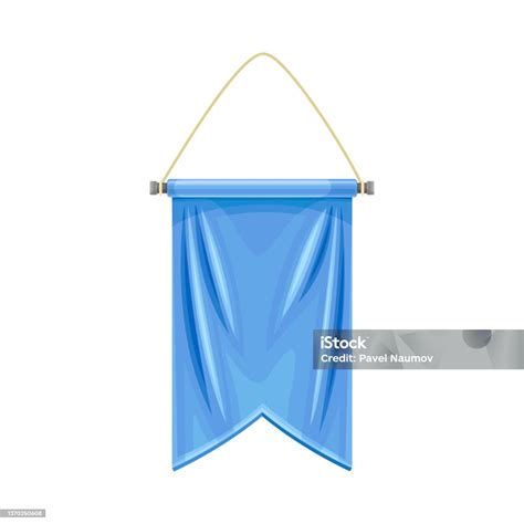 파란색 매달려 페넌트 빈 패브릭 플래그 광고 배너 벡터 일러스트레이션 0명에 대한 스톡 벡터 아트 및 기타 이미지 0명 개체 그룹 공란 Istock