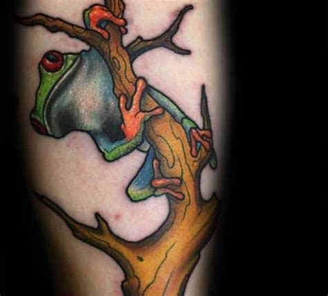 50 Tree Frog Tattoo Designs For Men