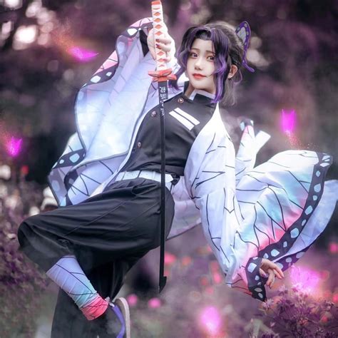 Demon Slayer Kochou Shinobu Cosplay Costumes Outfits Halloween Carnival