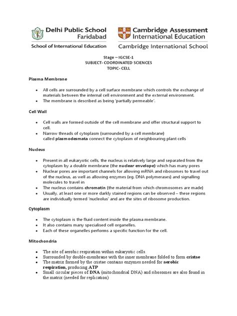 Cell Notes Download Free Pdf Cell Biology Cell Nucleus