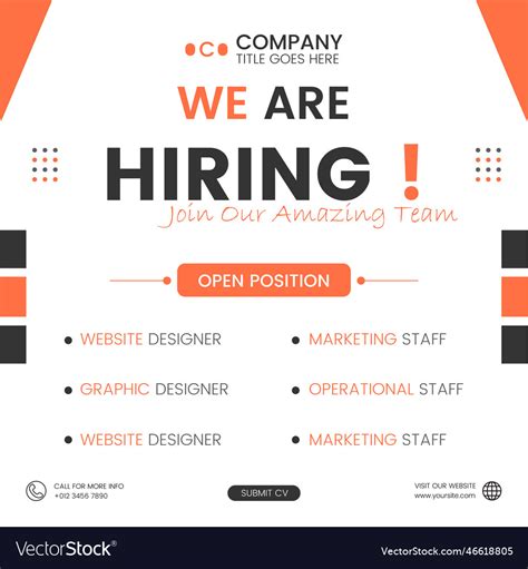 Social Media Poster Design Royalty Free Vector Image