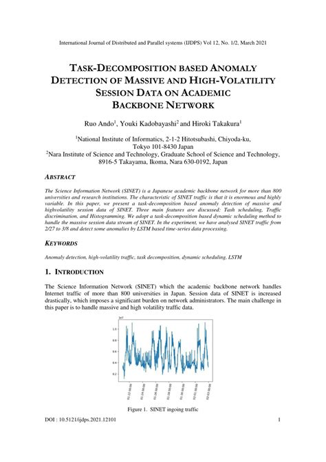 Pdf Task Decomposition Based Anomaly Detection Of Massive And High