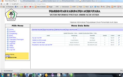 Program Sistem Informasi Perpustakaan Php Download Firelasopa