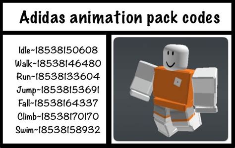 Adidas Animation Pack Animation In 2025 Coding School Bayside High School Roblox Animation