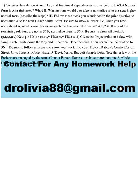 1 Consider The Relation A With Key And Functional Dependencies Showpdf