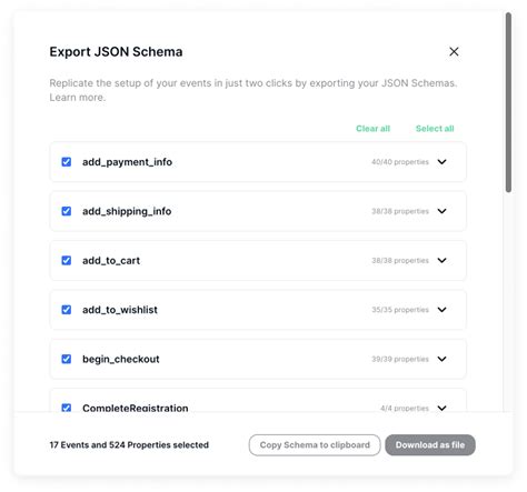 Json Export Import Trackingplan