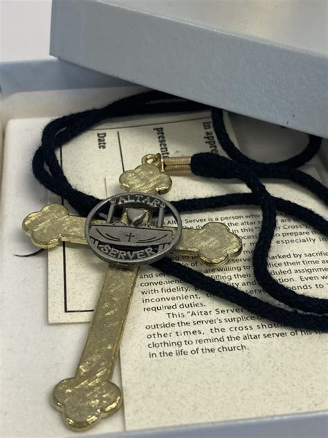 Altar Servers Cross With Gift Box Presentation Card Mary Collings