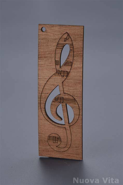 μπομπονιερα ξυλινο καδρακι νοτα κλειδι σολ μουσικο