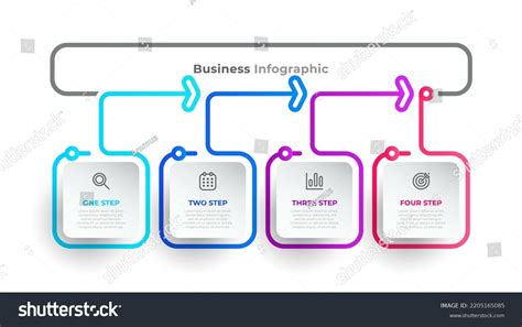 Business Process Timeline Infographic 4 Options Stock Vector Royalty Free 2205165085