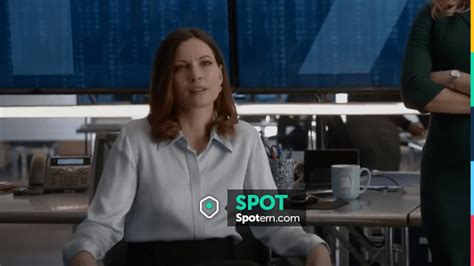 Theory Silk Button Down Blouse Worn By Diana As Seen In Bull S06e16