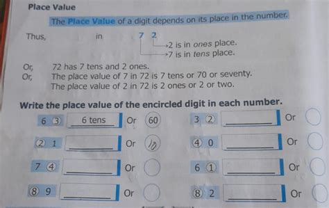 Place Valuethe Place Value Of A Digit Depends On Its Place In The Number