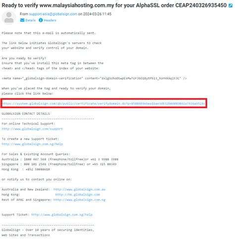 Globalsign Domain Verification Method Verification Ipserverone