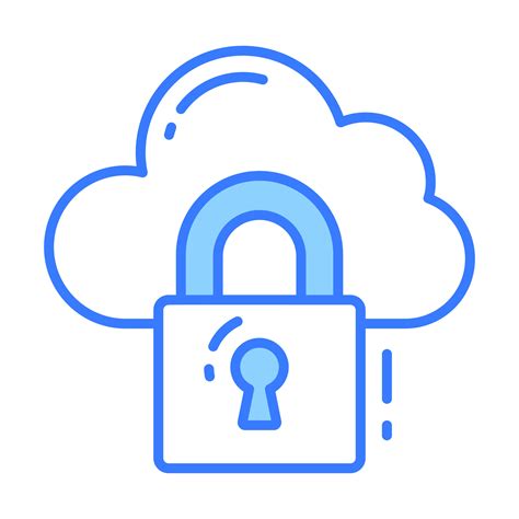 Padlock With Cloud Showing Concept Of Cloud Security Vector Vector Art At Vecteezy