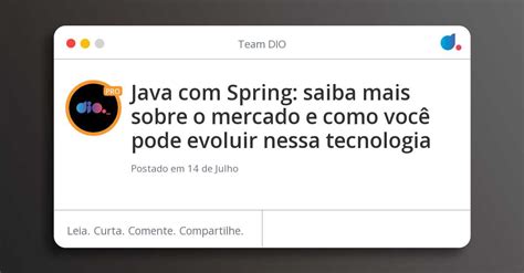 Java Com Spring Saiba Mais Sobre O Mercado E Como Você Pode Evoluir