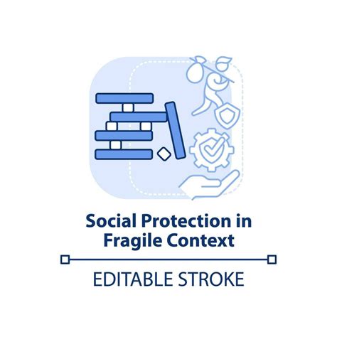 Social Protection In Fragile Context Light Blue Concept Icon Social Protection Abstract Idea