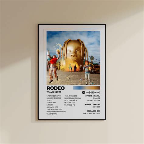 Travis Scott Rodeo Album Cover Poster Rodeo Album Poster Custom