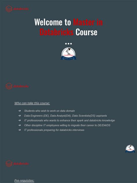 Databricks Webinar Presentation Pdf