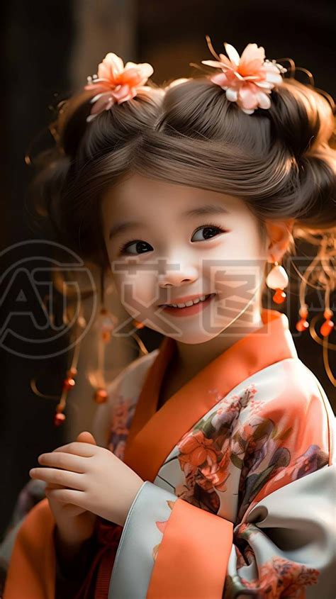 小女孩可爱卡通图片 高清图片素材