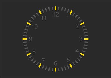 Abstract Minimal Clock On Dark Wall 27195001 Vector Art At Vecteezy