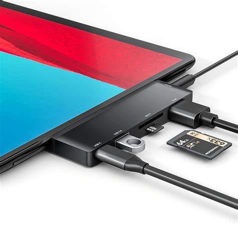 Amazon Com Surface Pro X Docking Station Accessories 6in1 USB C Hub Dual Monitor Adapter