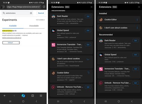 Microsoft Edge On Android Tests Extension V2 With More Desktop Extensions