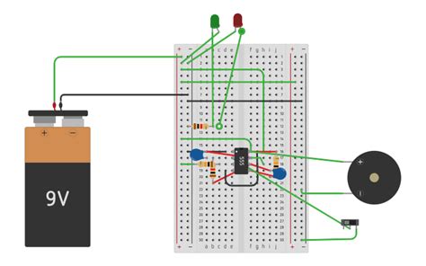circuit design door alaram q2 tinkercad