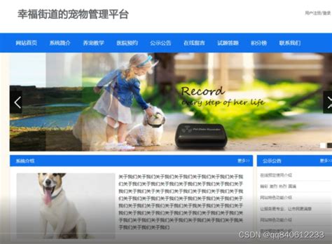 Phpmysql宠物管理平台基于phpmysql的宠物网站小项目开发 Csdn博客