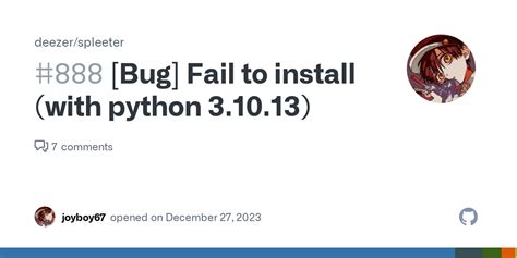 Bug Fail To Install With Python Issue Deezer Spleeter GitHub