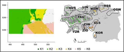 Bayesian Clustering Analysis Implemented In Geneland For K 6 Of 195 Download Scientific