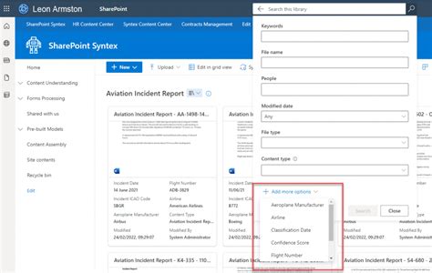 SharePoint Syntex Advanced Search Now Using Custom Columns Leon