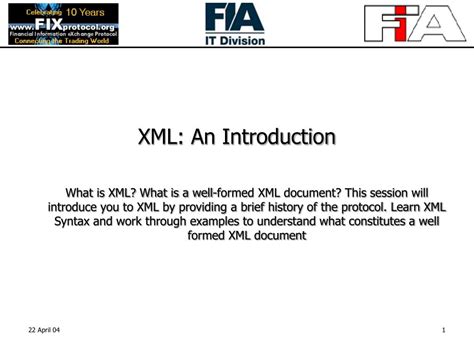 PPT XML An Introduction PowerPoint Presentation Free Download ID