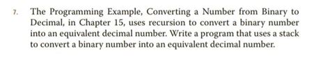 solved the programming example converting a number from