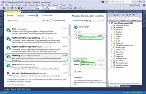 How To Add Bootstrap In Aspnet Mvc And Web Forms My Tec Bits