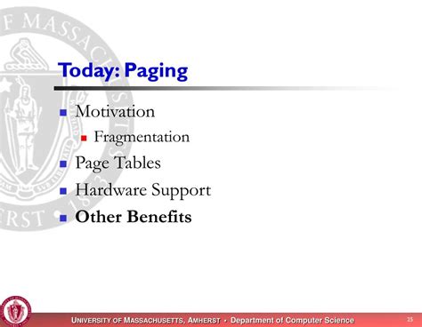 Ppt Operating Systems Cmpsci 377 Lecture 12 Paging Powerpoint Presentation Id300558