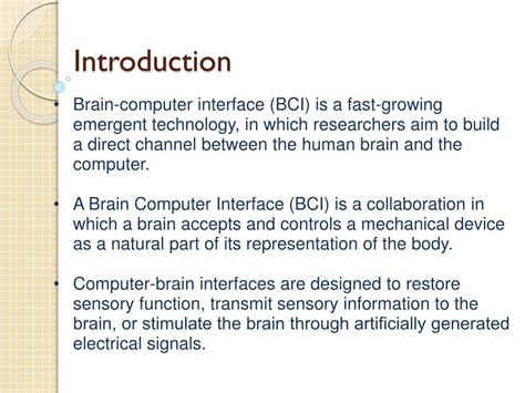Ppt Brain Computer Interface Powerpoint Presentation Free Download Id 2389106