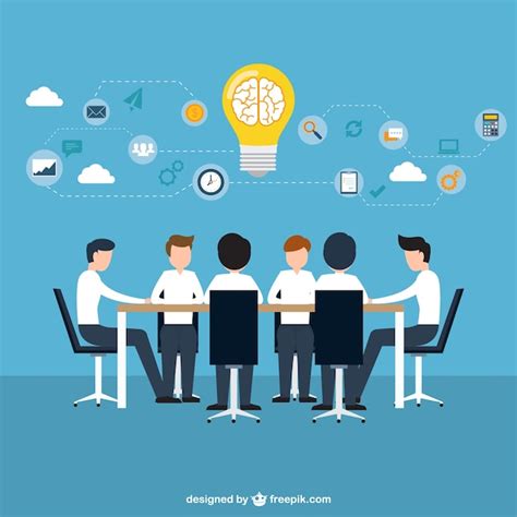 free vector business brainstorming concept