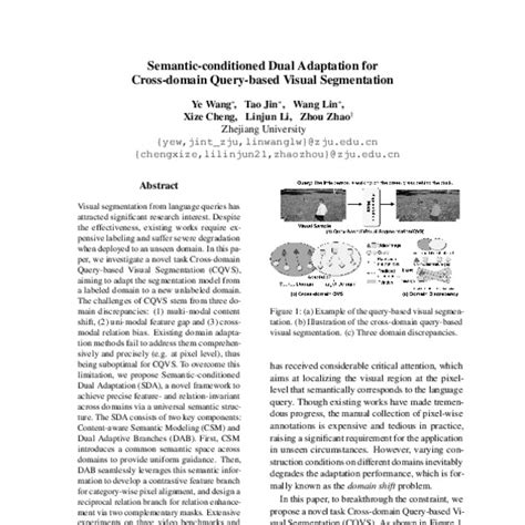 Semantic Conditioned Dual Adaptation For Cross Domain Query Based