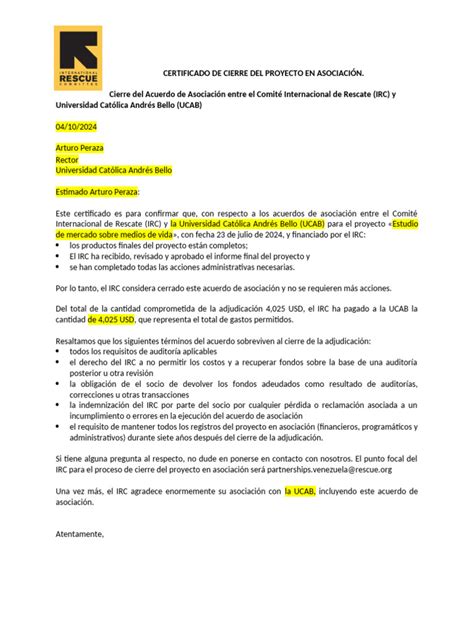 Certificate Of Partnership Agreement Closure Ucab Pdf