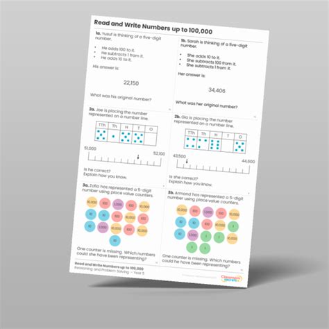 Year 5 Read And Write Numbers Up To 100 000 Reasoning And Problem Solving Resource Classroom