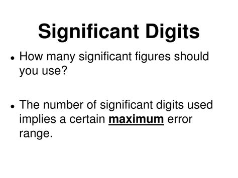 Ppt Significant Digits Powerpoint Presentation Free Download Id