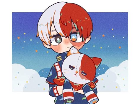 Todoroki Chibi Anime Artesanías De Anime Dibujos Kawaii