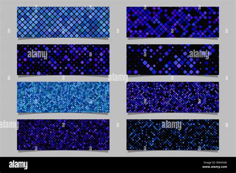 Abstract Diagonal Rounded Square Pattern Banner Background Set Stock Vector Image And Art Alamy