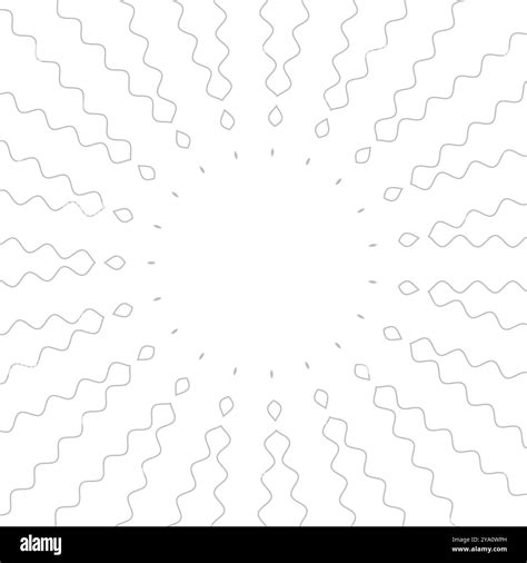 Abstract Wiggly Curvy Line Radial Pattern With Text Space Vector Stock