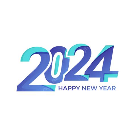 New Year Typography 2024 Design Template Vector New Year Typography