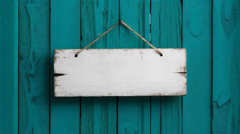 Letrero De Madera En Blanco